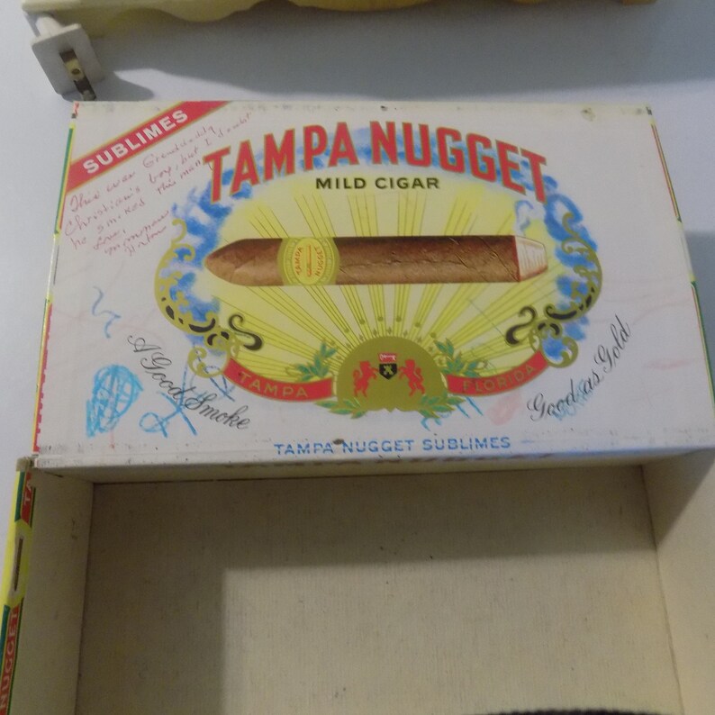Vintage 1950's Cigar Box Tampa Nugget Sublimes Mild Cigar Box Seal of ...