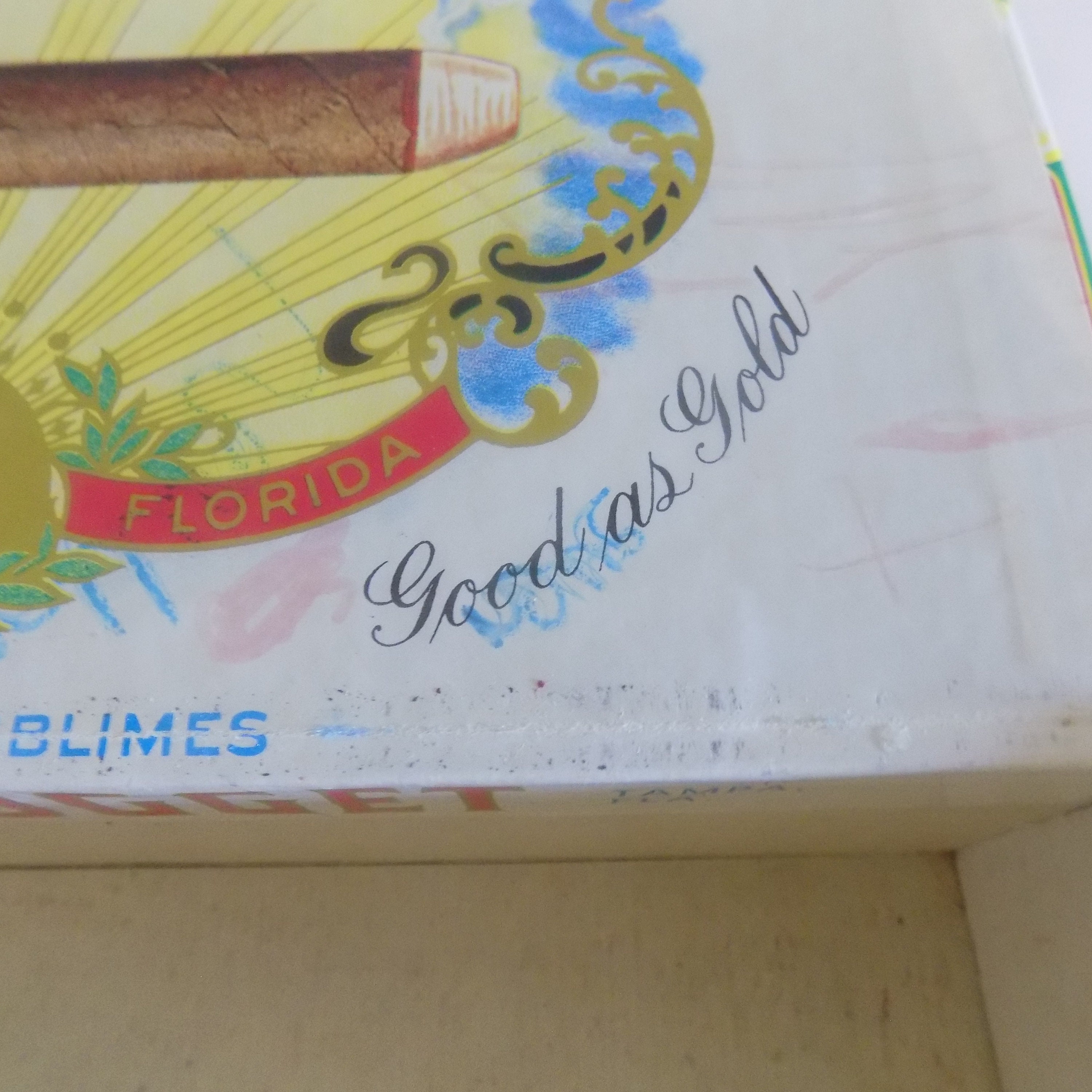 Vintage 1950's Cigar Box Tampa Nugget Sublimes Mild Cigar Box Seal of ...
