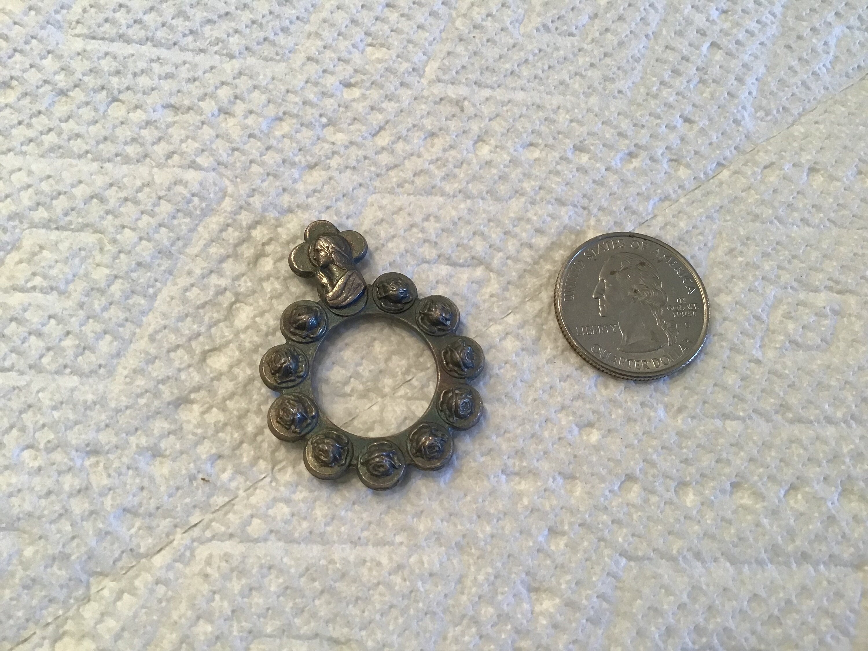 WWII Soldiers Finger AVE MARIA Rosary Roses One Decade Catholic - Etsy