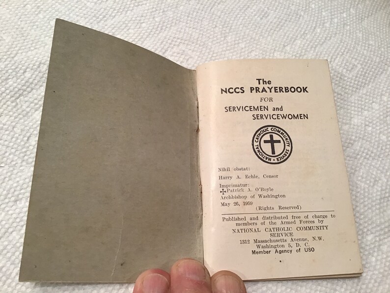 The National Catholic Community Prayer Book Prayerbook ~ Servicemen and ...