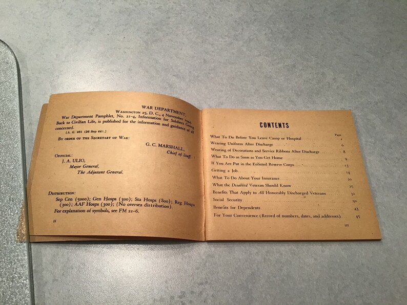 WWII Going Back to Civilian Life ~ Information Book for World War 2 ...