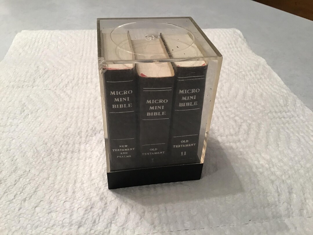 Vintage Micro Mini BIBLE Set 3 ~ King James I and II and Psalms in ...