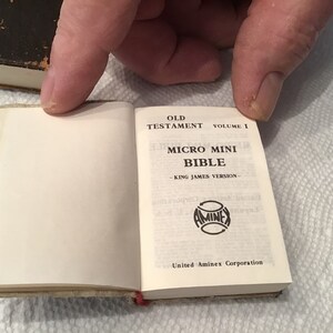Vintage Micro Mini BIBLE Set 3 King James I and II and - Etsy
