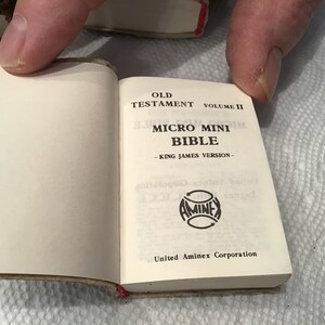 Vintage Micro Mini BIBLE Set 3 King James I and II and - Etsy