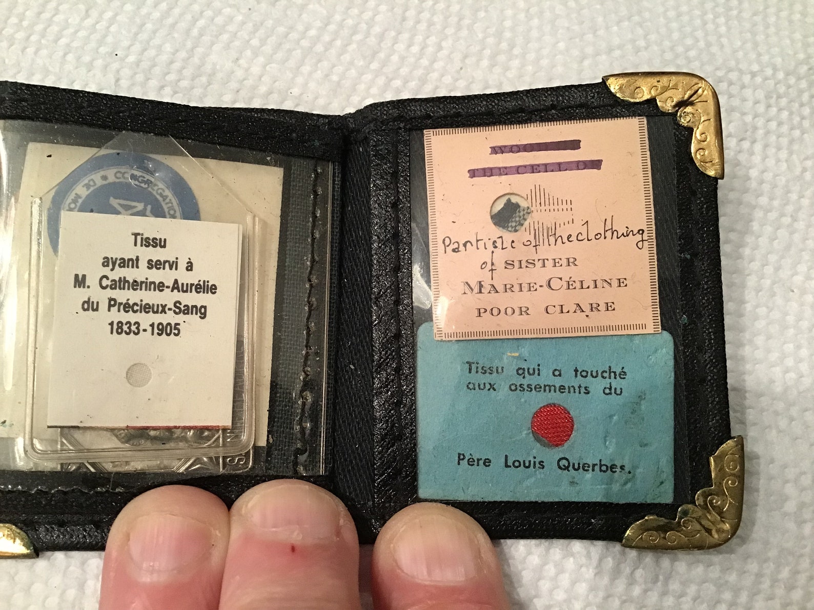 Vintage Folding Leather Pocket Reliquary Oratory Book Style Shrine ...