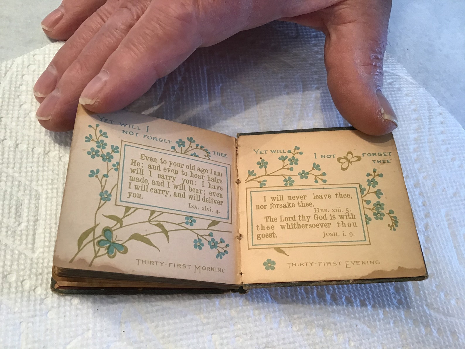 Miniature BIBLE Forget-me-nots Antique Mini Small Prayer Book - Etsy