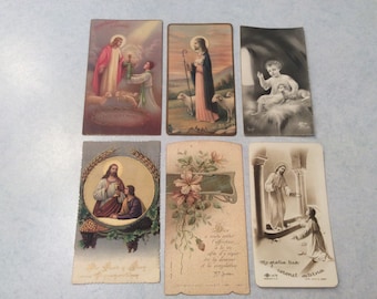 Antique Vintage HOLY CARDS Lot Prayer Bible Card Catholic w | Etsy