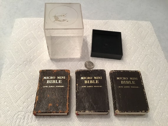 Vintage Micro Mini BIBLE Set 3 King James I and II and - Etsy