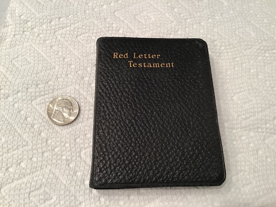 WWII MEDICAL CORPS 1st Lieutenant’s Red Letter Testament Bible Prayer ...