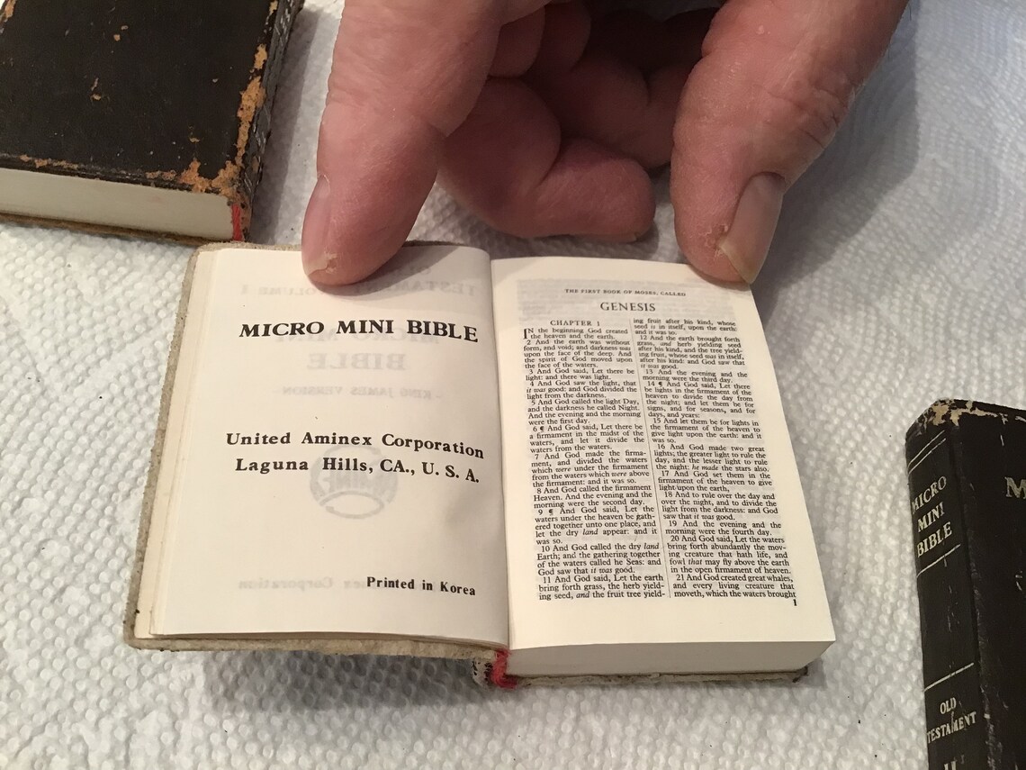 Vintage Micro Mini BIBLE Set 3 King James I and II and - Etsy