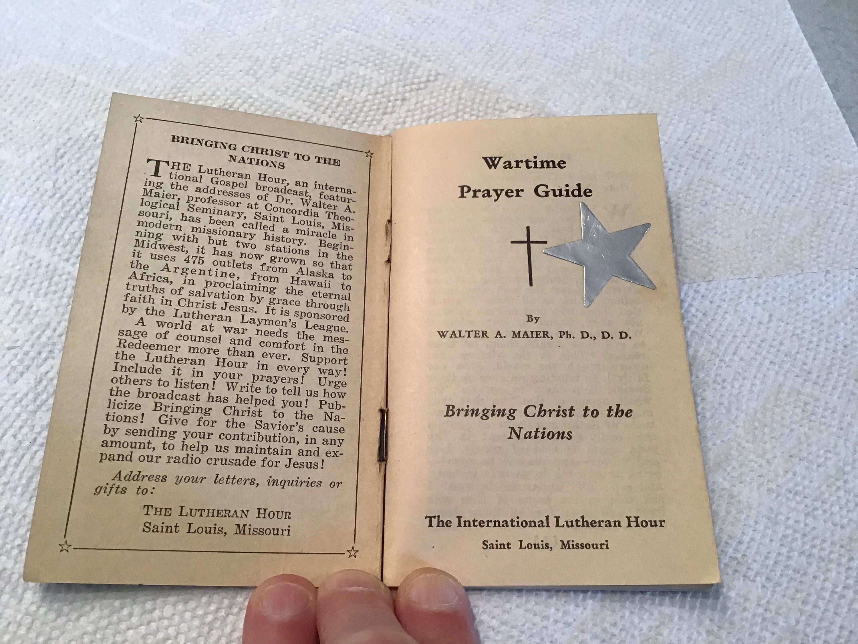 WWII Wartime PRAYER GUIDE Book for Army Navy Marine World War Two ...