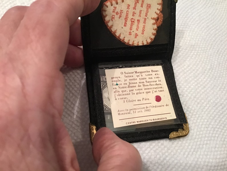 Vintage Folding Leather Pocket Reliquary Oratory Book Style Shrine ...