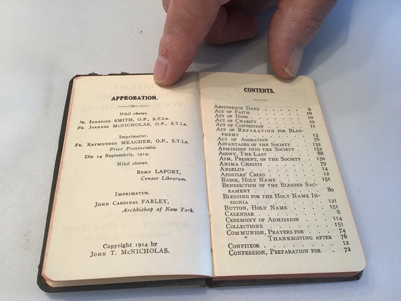 WWI Military Official HOLY NAME Pocket Manual Prayer Book Bible - Etsy