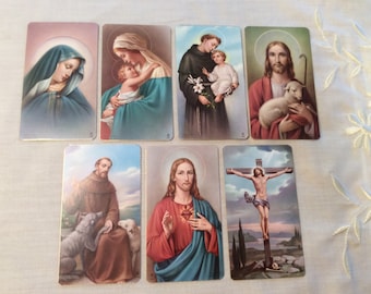 Antique Vintage HOLY CARDS Lot Prayer Bible Card Catholic w | Etsy