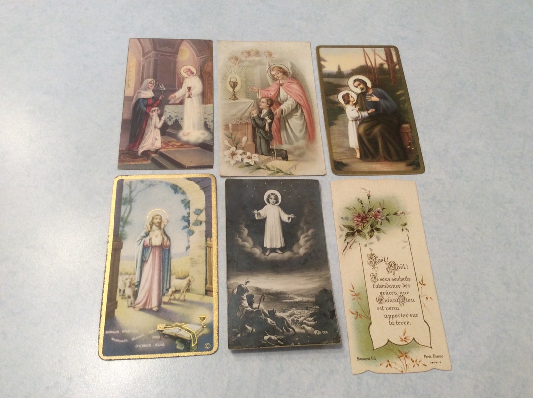 Antique Vintage HOLY CARDS Lot Prayer Bible Card Catholic (w) - Etsy