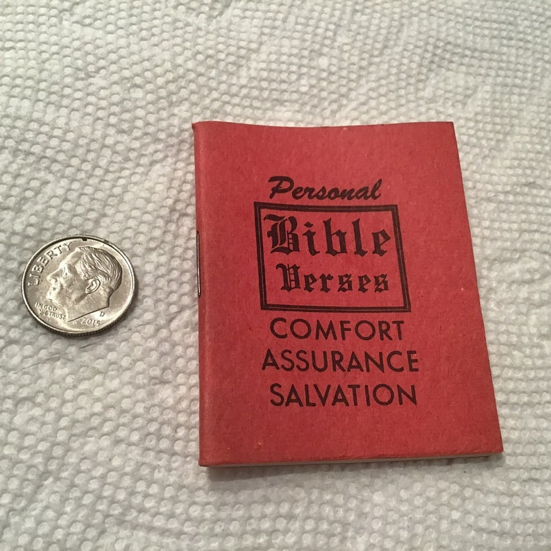 Miniature PERSONAL BIBLE Tiny Prayer Book ~ Verses of Comfort - Etsy