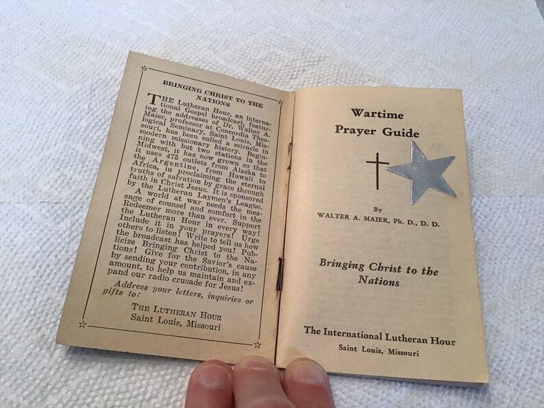 WWII Wartime PRAYER GUIDE Book for Army Navy Marine World War Two ...