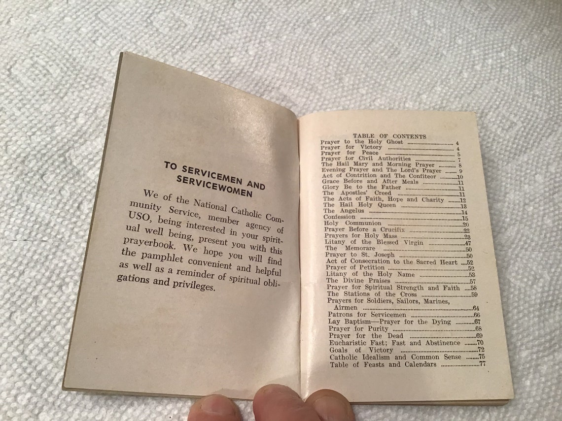 The National Catholic Community Prayer Book Prayerbook ~ Servicemen and ...