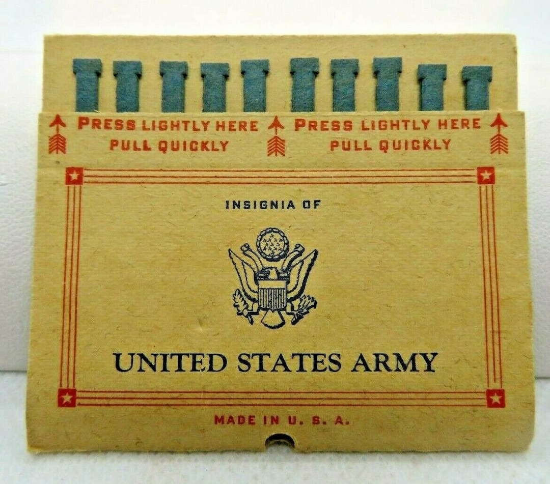 Vintage U.S. Army MATCHBOOK Soldiers Match Book RARE - Etsy