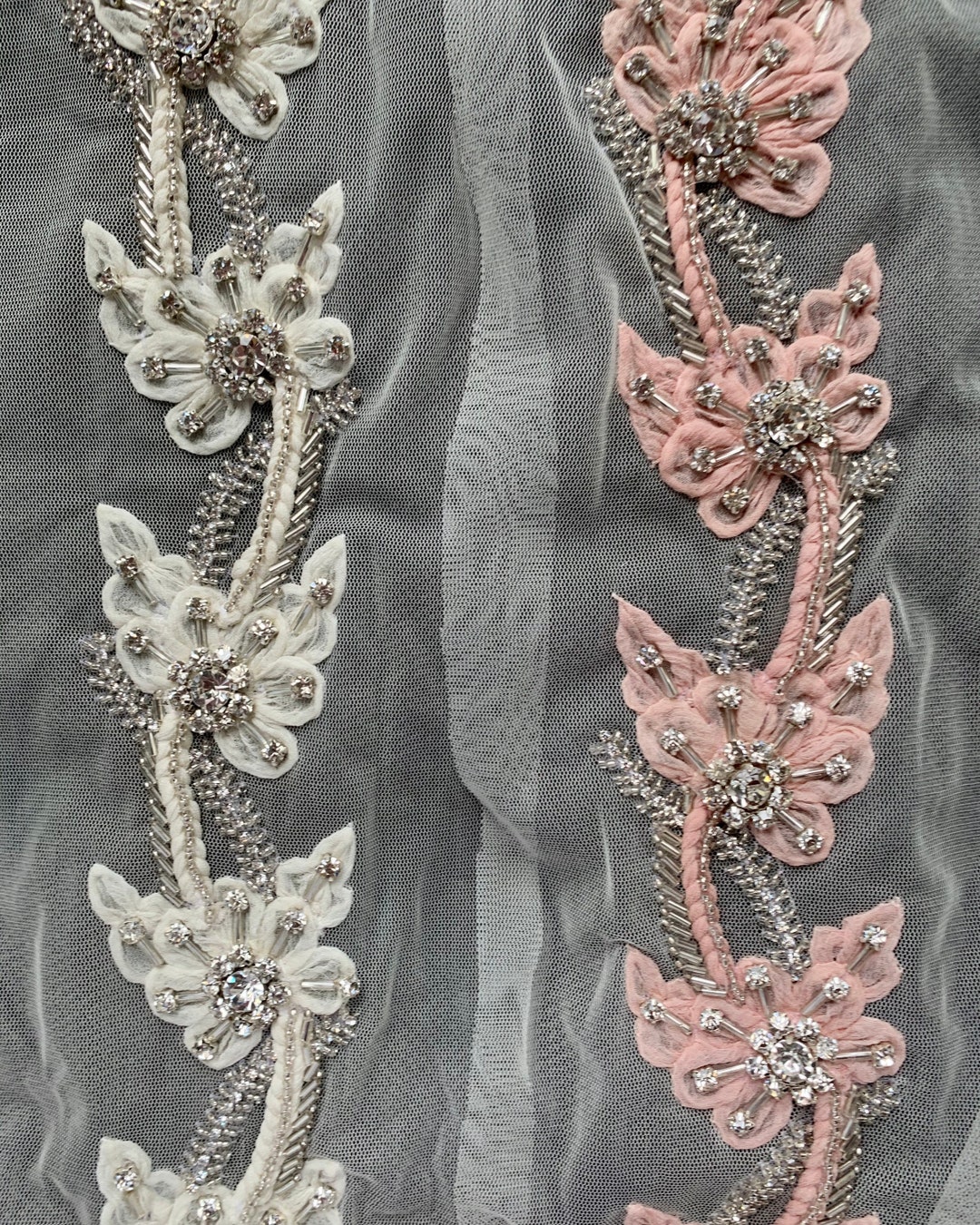 Crystal Rhinestone Beaded Trim by the Yard Wedding Sash Bride - Etsy