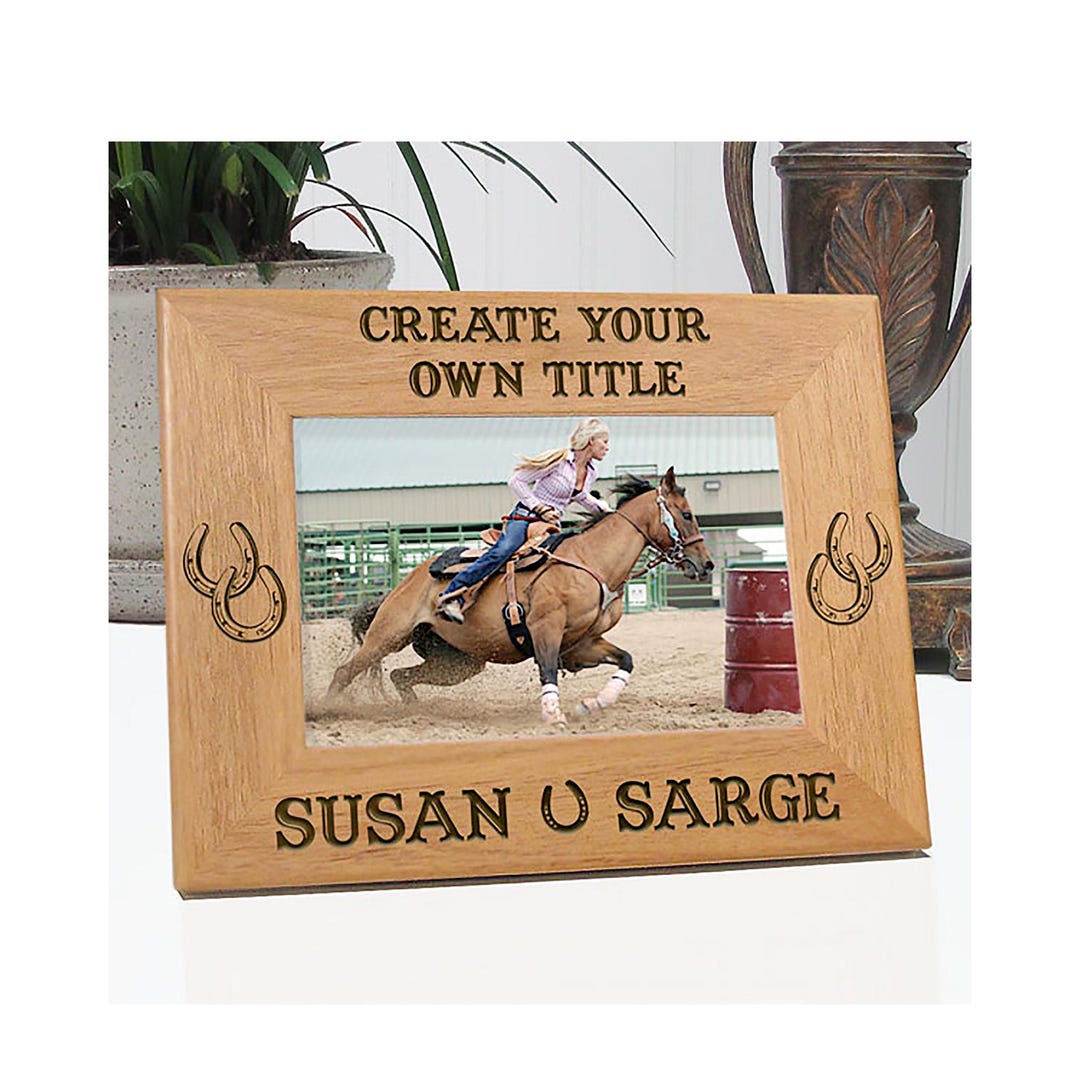 Horse Photo Frame Custom Create Western Rodeo Wall Art for Cowboy ...
