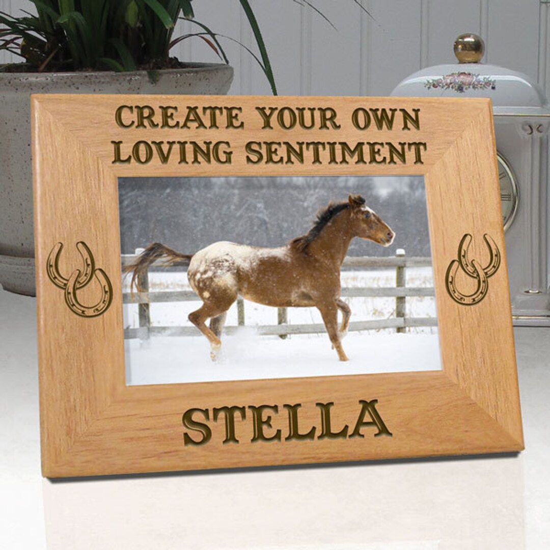 5x7 Custom Horse Frame, Create Your Own Sentiment, Gift for Horse Lover ...