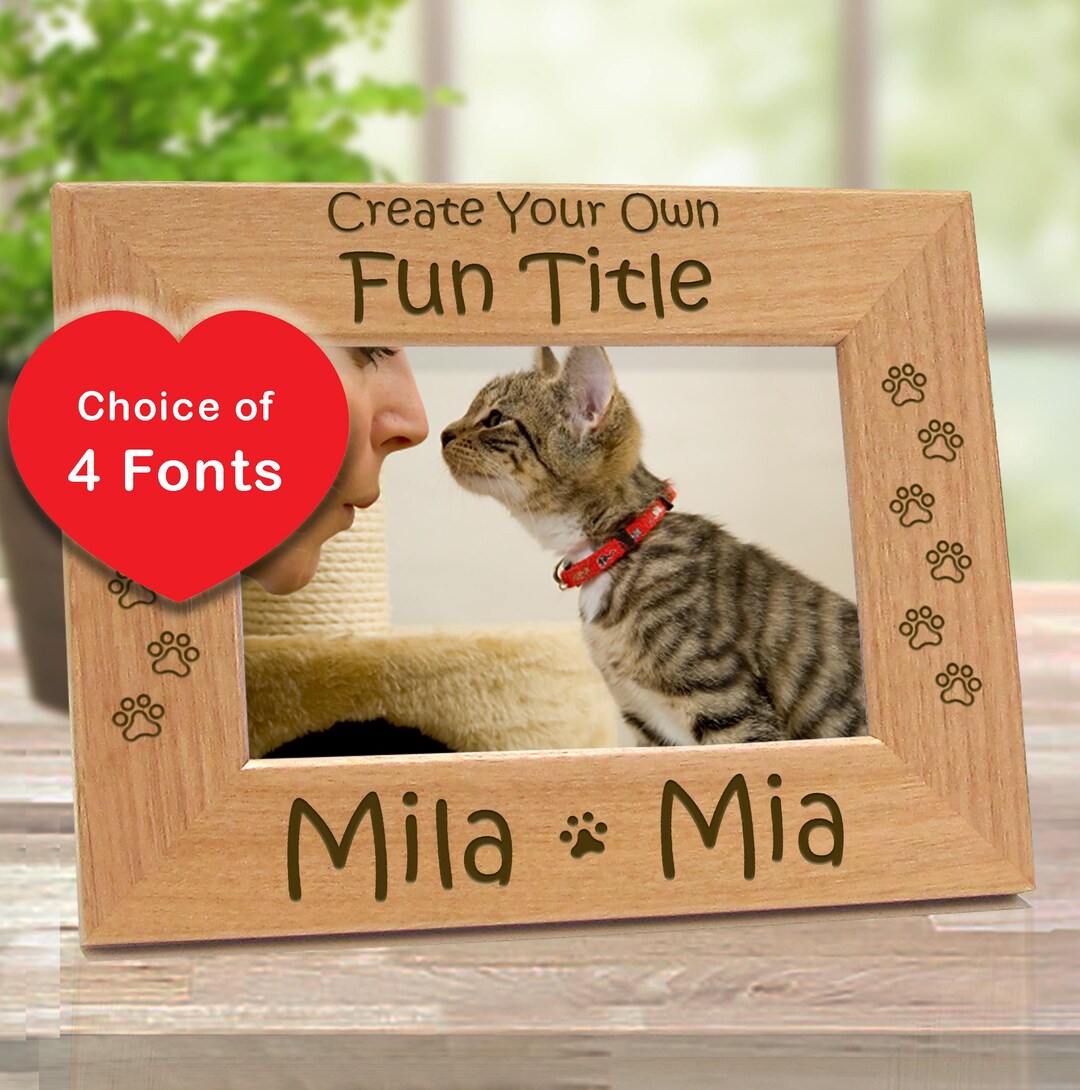 DIY Cat Lover Frame, Create Your Own Title Cat Gift, New Kitten Custom ...