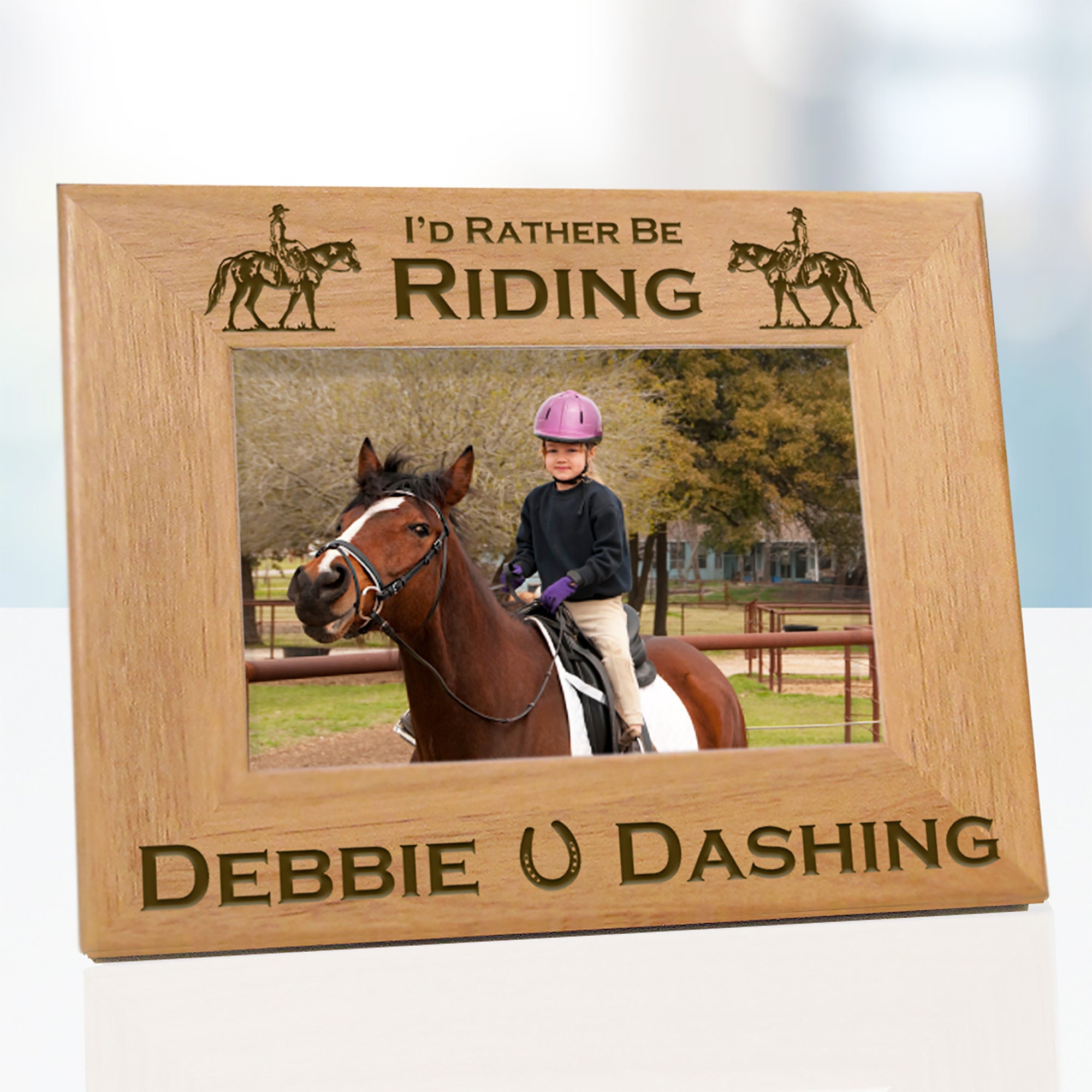 Riding Horse Picture Frame Equestrian Gifts Equestrian | Etsy
