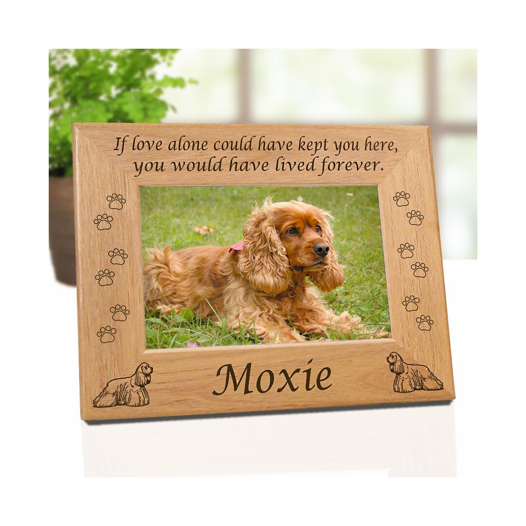 Cocker Spaniel, Dog Memorial Picture Frame, 3 Sympathy Quotes, Cocker ...