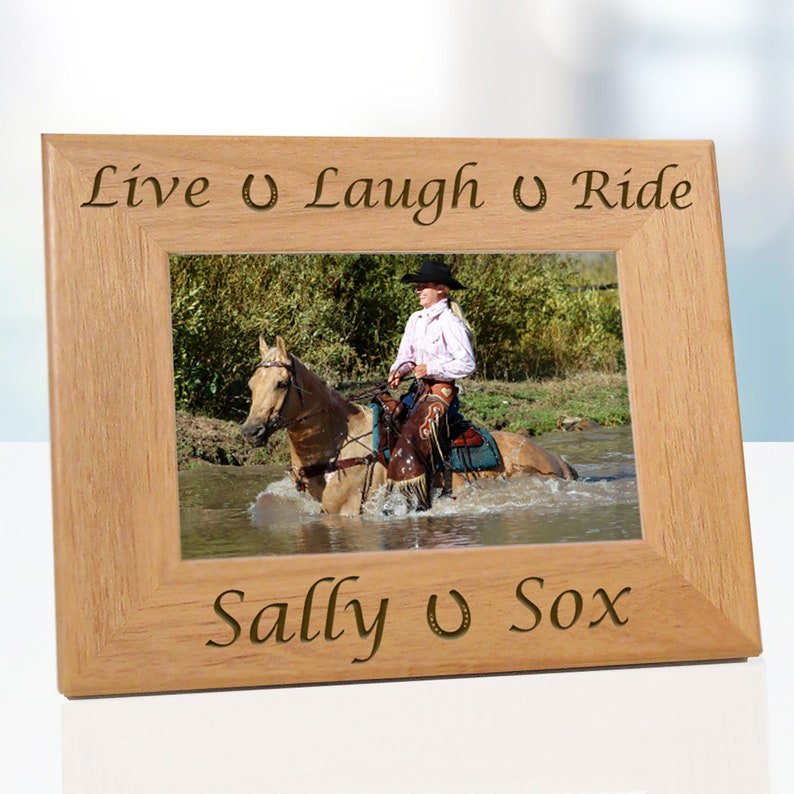 Personalized 5x7 Horse Photo Frame Barrel Race Horse Riding - Etsy