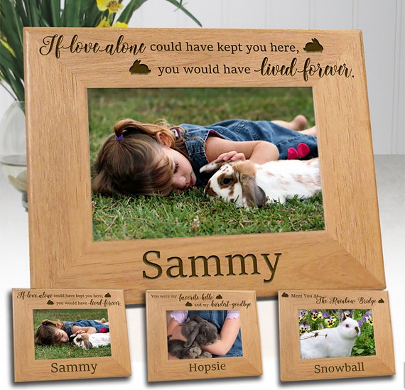 5x7 Rabbit Memorial Personalized Wood Photo Frame Choice of 5 | Etsy