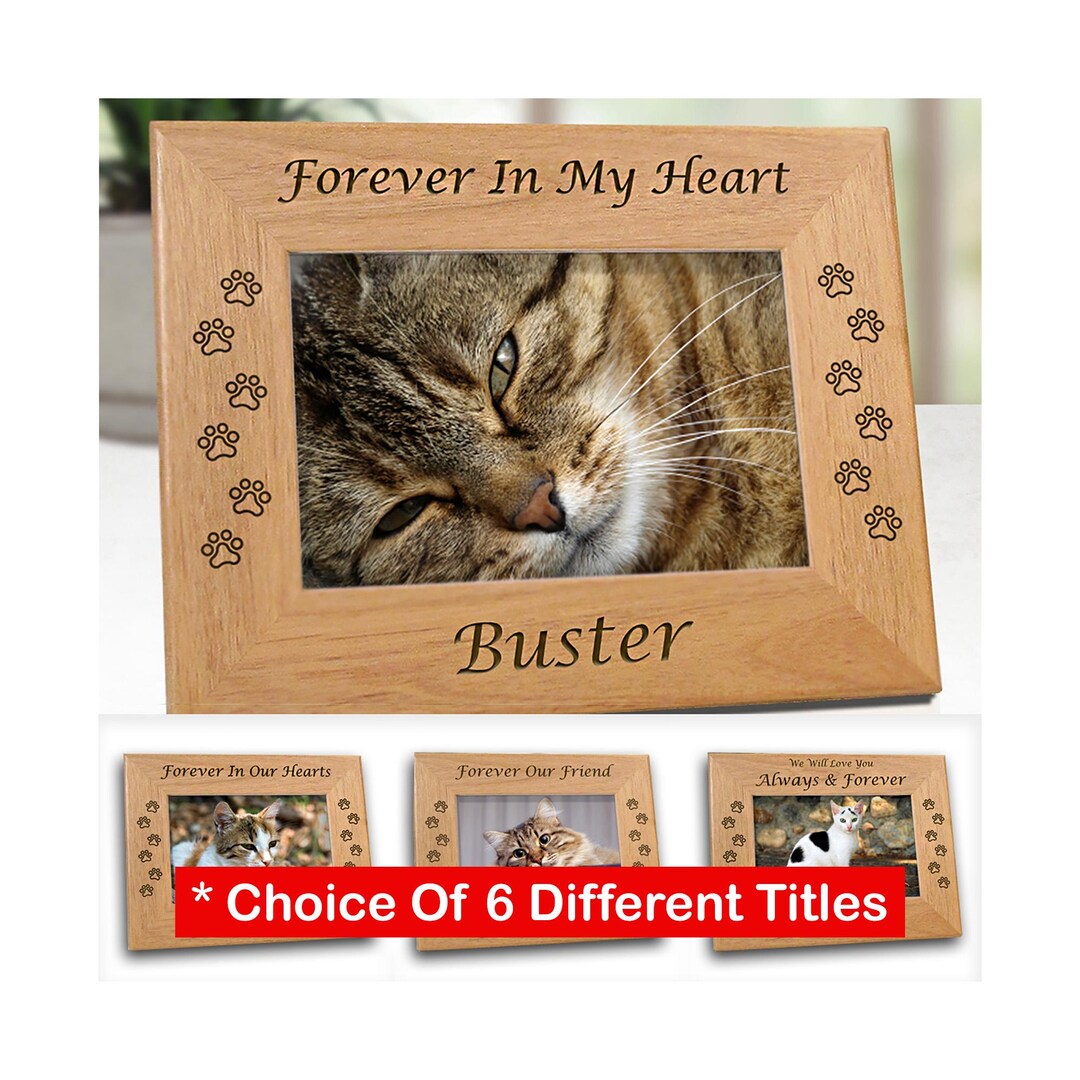 Cat Memorial Frame, Pet Loss Gifts, Cat Picture Frame, Picture Frames ...