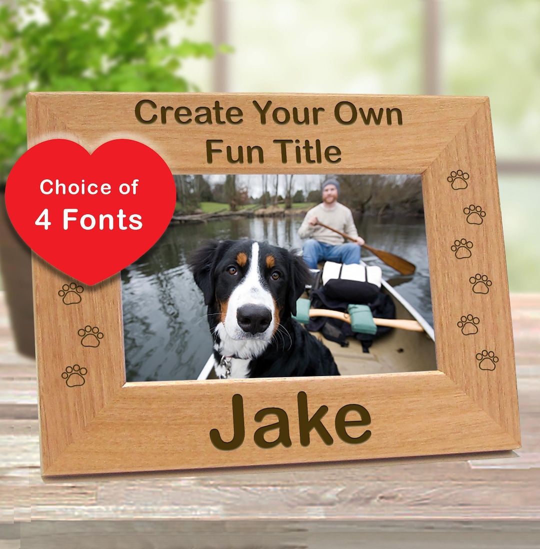 Create Your Own Custom Dog Picture Frame, Family Portrait Frames for ...