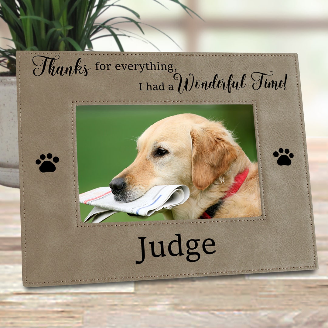 Personalized Leather Frame for Dog Owners, Remembrance Gift for Dog Mom ...