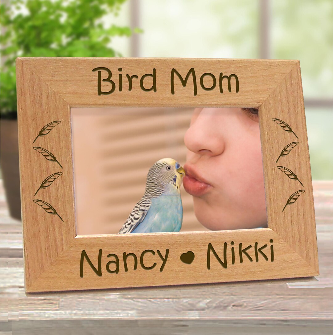 Bird Mom Picture Frame, Bird Mama Gift, Parrot Mom Birthday Gift ...