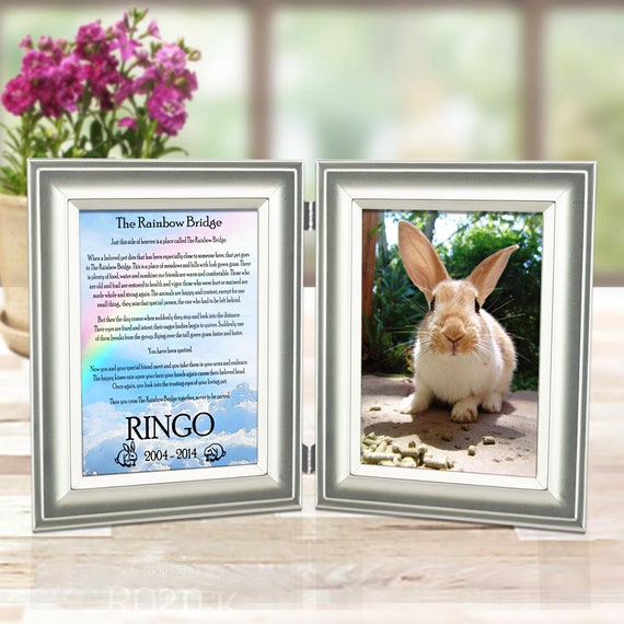 Rainbow Bridge Rabbit Loss Of Bunny Poem Pet Loss Bunny | Etsy