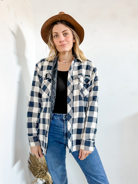 Pendleton Quilted Wool Flannel Shirt Jacket Shacket B… - Gem