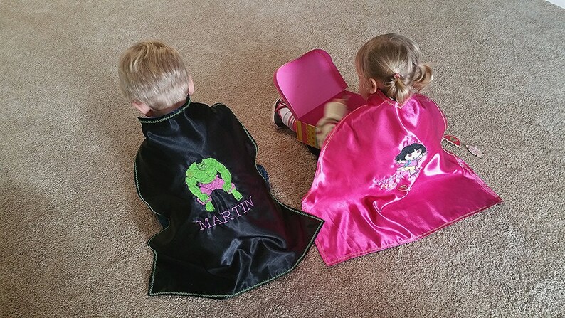 Super Hero Cape, Kid's Cape, Superhero, Costume Cape, Embroidered ...