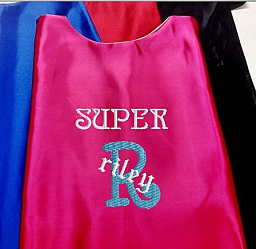 Super Hero Cape Kid's Cape, Initial and Name Girl's Cape Costume ...