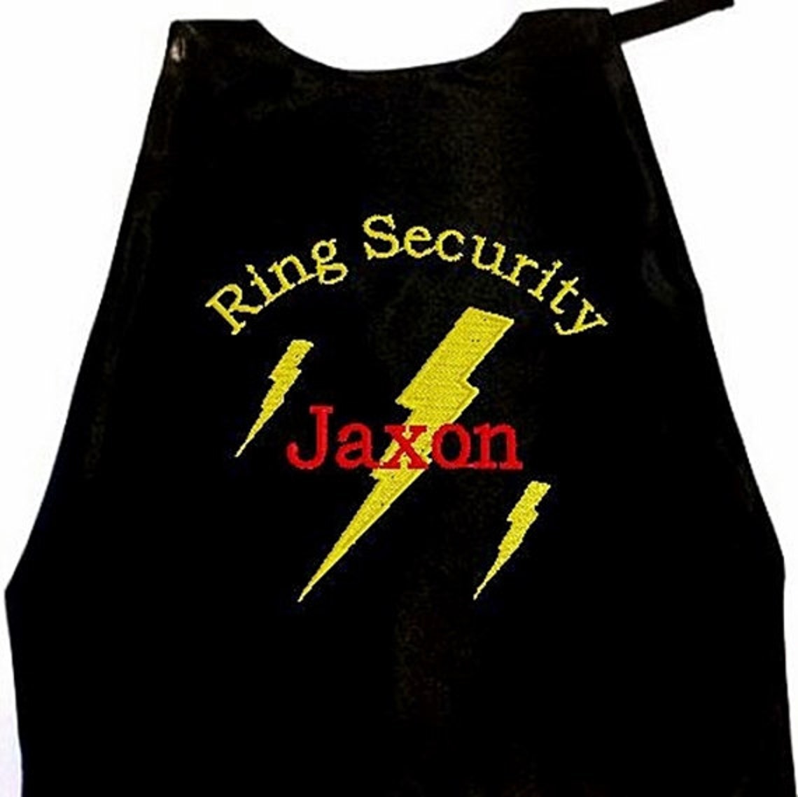 Super Hero Ring Bearer Lighting Bolt Cape Embroidered Ring - Etsy