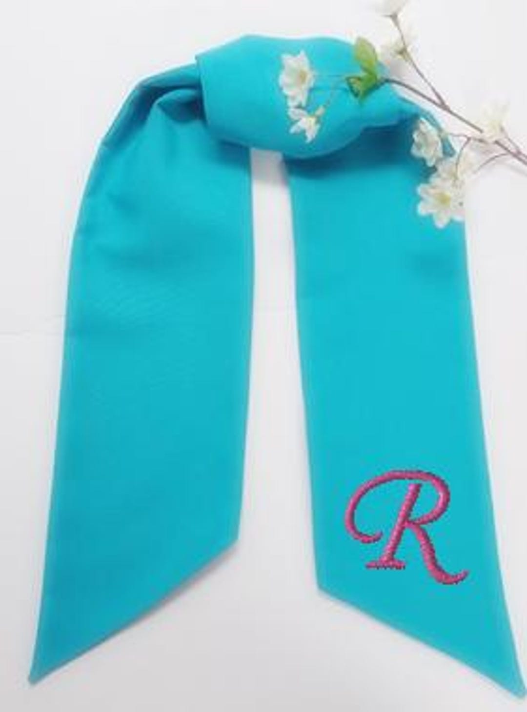 Wreath Sash, Monogram, Personalized, Custom Made, Turquoise Outdoor ...
