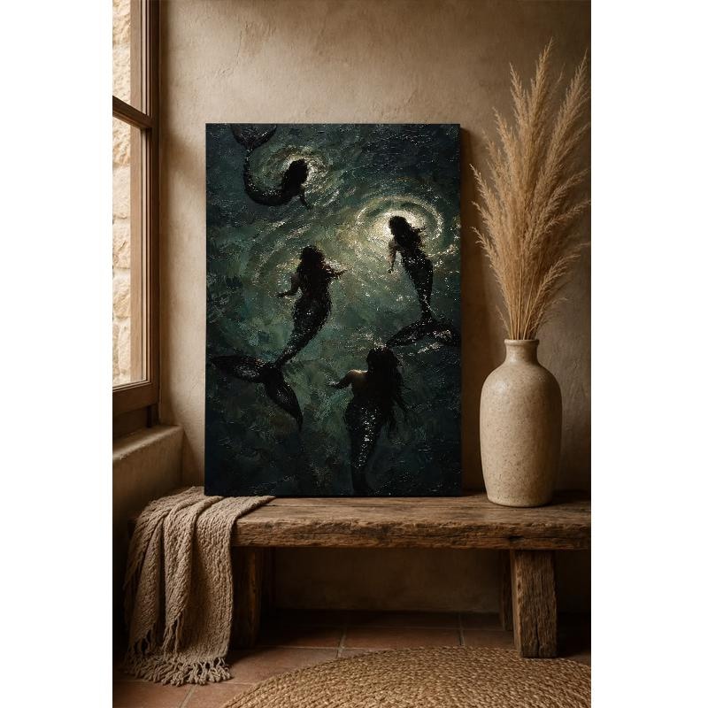 Mermaid Wall Art Dark - Etsy