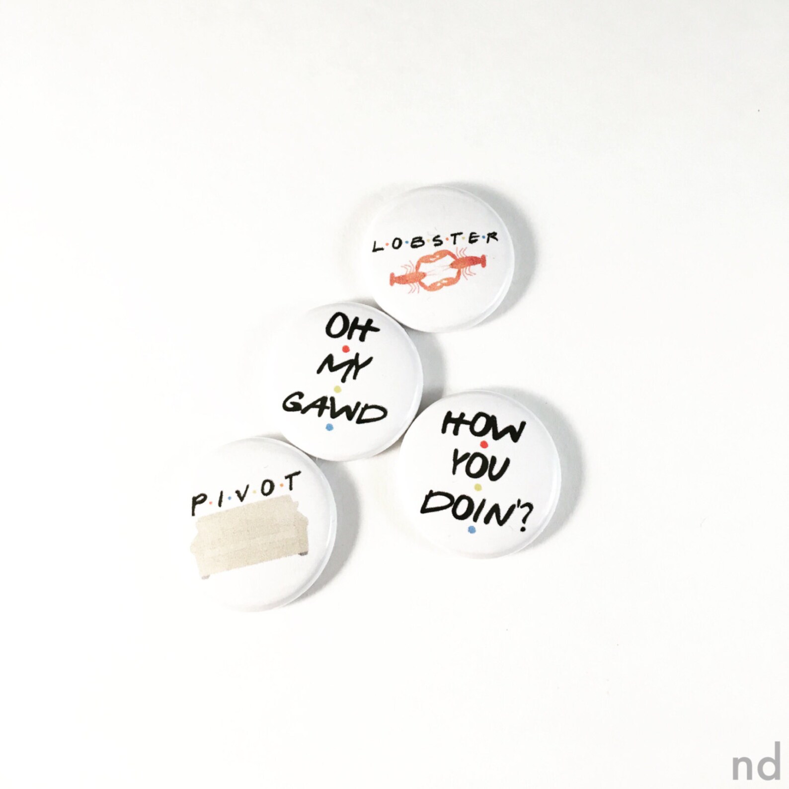 Friends Inspired Magnets 1 Button Magnets - Etsy Singapore