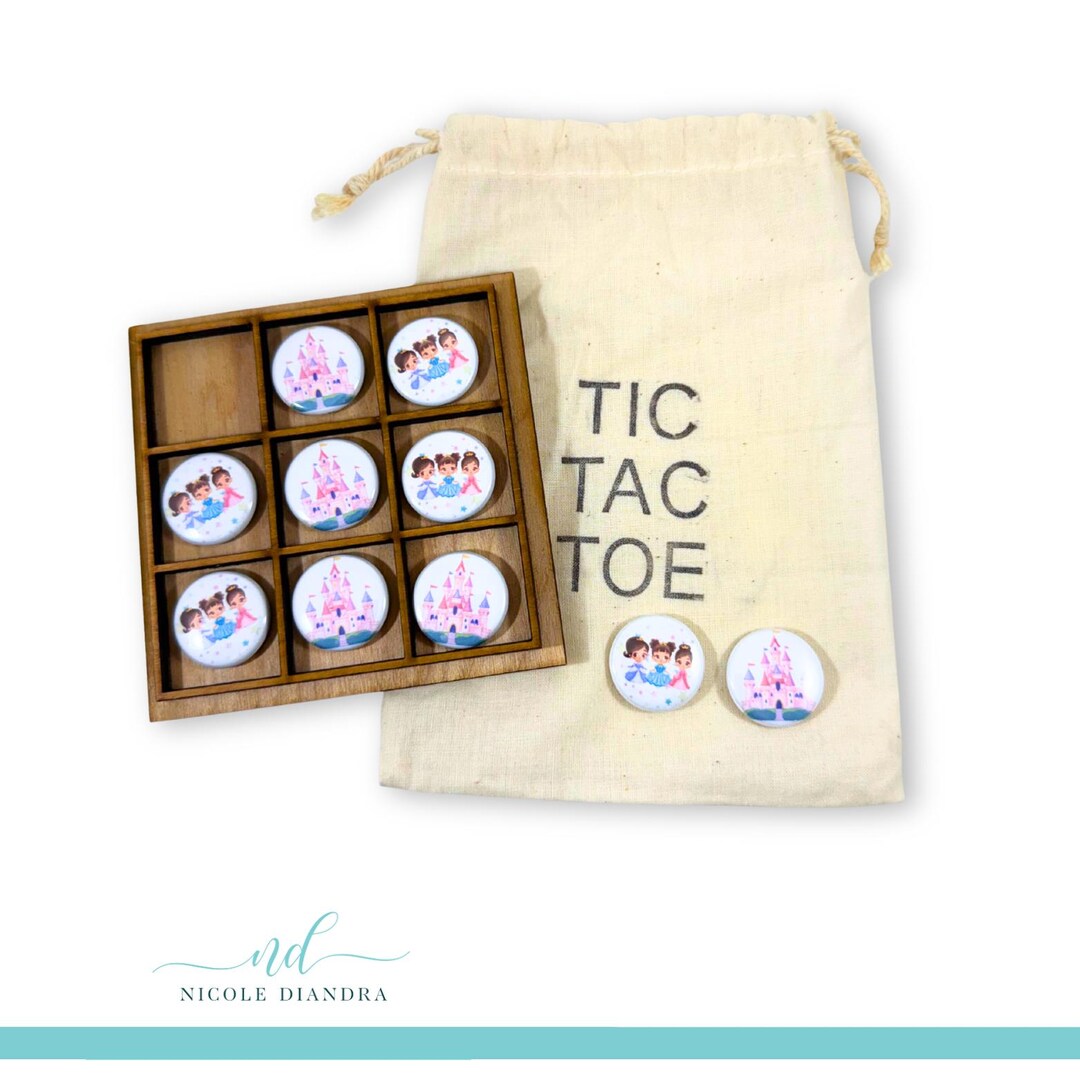 Princesses Vs Castle Tic-tac-toe Game – Travel Size Wood or Magnetic - Etsy