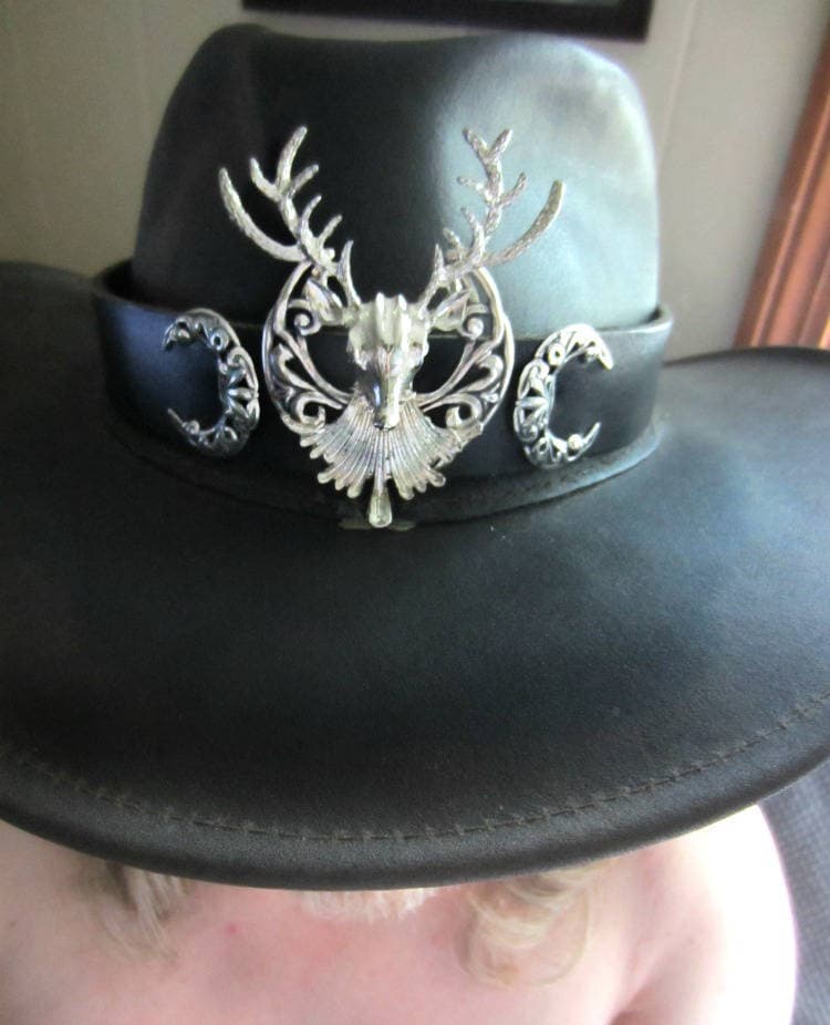 Triple Goddess Stag Headpiece Stag Hat Band Unisex Yule - Etsy