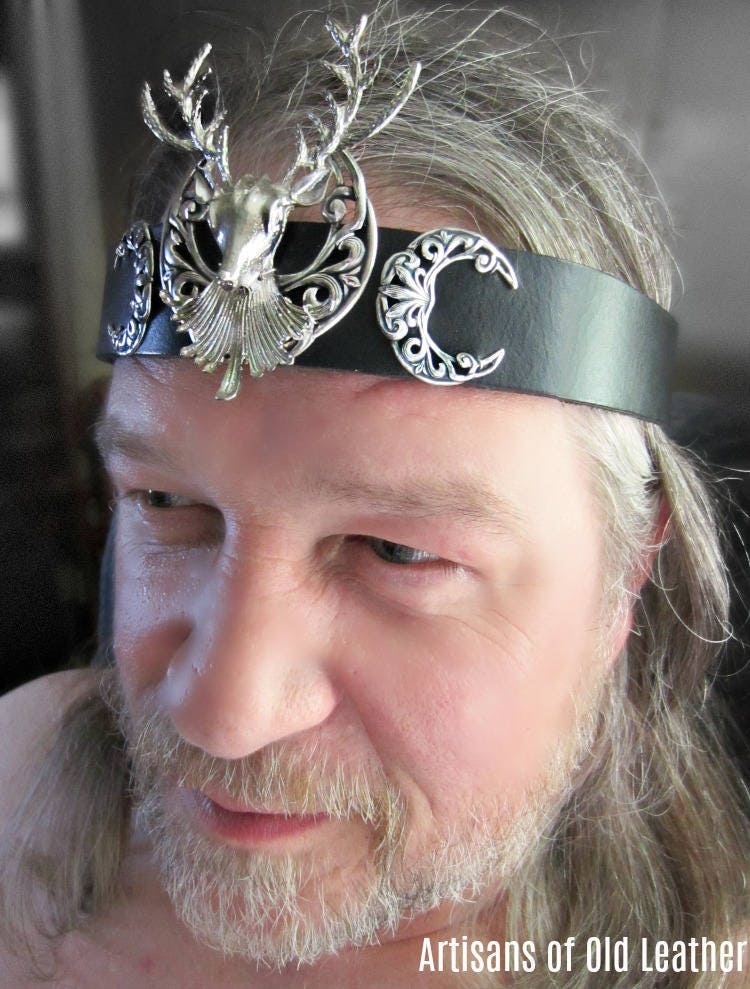 Triple Goddess Stag Headpiece Stag Hat Band Unisex Yule - Etsy