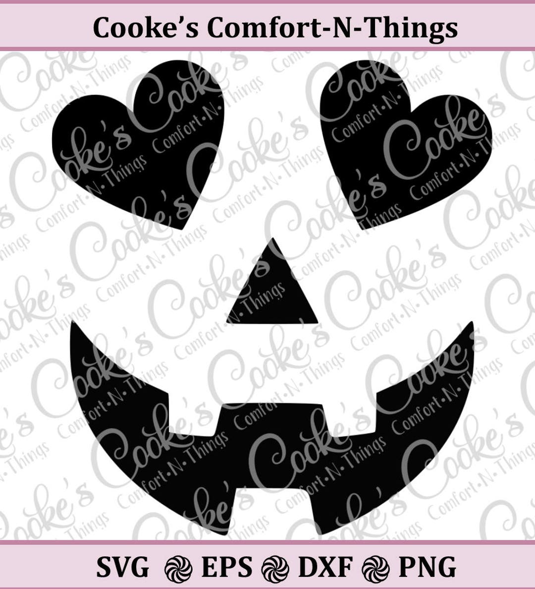 Jill O Lantern Face Svg | Heart Face Svg | Monster Face Svg | Halloween ...