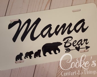 Bear License Plate | Etsy