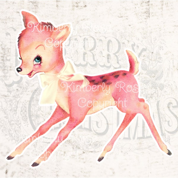 Retro Deer - Etsy