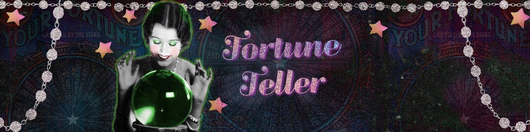 Vintage Fortune Teller Etsy Banner and Shop Icon - Etsy